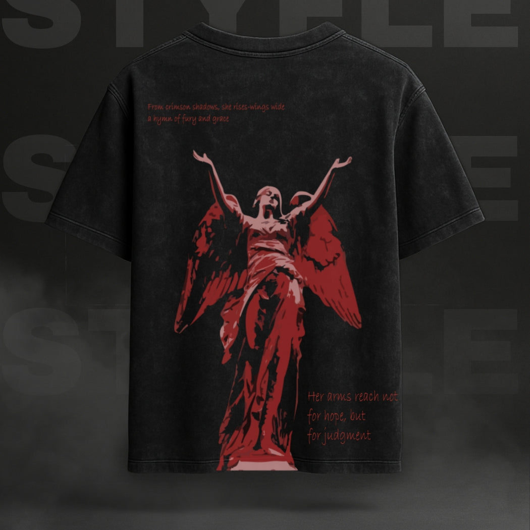 Obsidian Chains – Oversized Gothic Graphic Tee – STYFLE